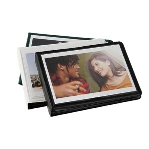 Small 4x6 Photo Album Holds 28+1 Horizontal Photographs,Mini Capacity Photo Book With Premium Vegan Leather Cover,Great For Weddings,Anniversary,Family and Baby Books. (Hunter Green)