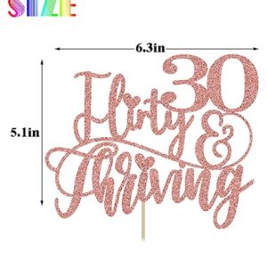 BIABISD 30 Flirty & Thriving Cake Topper ， Talk Thirty to Me Cake Topper ，Dirty 30 Cake Topper，Happy 30th Birthday Party Decorations Supplies