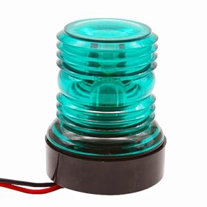 haiwen 12v waterproof navigation light all round 360 degree 3 color led anchor light sailing light side bow lights for marine boat & yacht (light color: green)