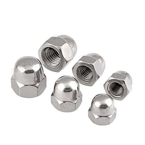 ZIFARM Nuts, Nuts M3 M4 304 Stainless Steel Decorative Cap Blind Nuts Caps Covers Hex Dome Acorn Nut (Size : M3)