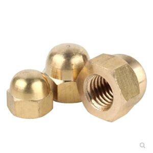 ZIFARM Nuts, Brass Cap Nuts Decorative Cover Semicircle Acorn Nut (Size : M5)