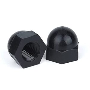 zifarm nuts, black nylon cap nuts decorative cover semicircle acorn nut (size : m4 2pcs)