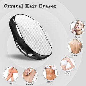 Crystal Hair Eraser for Women and Men, Reusable Crystal Hair Remover Magic Painless Exfoliation Hair Removal Tool, Magic Hair Eraser for Back Arms Legs