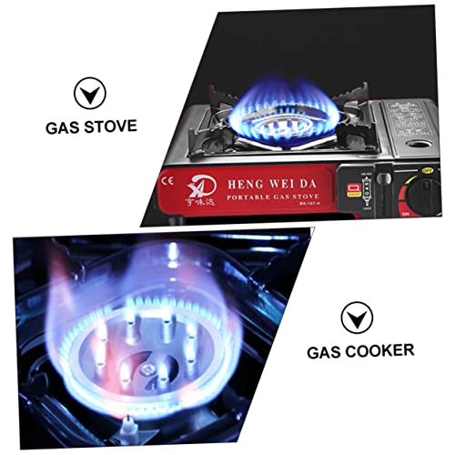 Yardwe 1pc Portable Gas Stove Mini Grill Outdoor Stove Grill Burners Butane Gas Burner Emergency Stove Kit Propane Stove for Camping Outdoor Gas Cooker Camping Cooker Barbecue Stove Suite