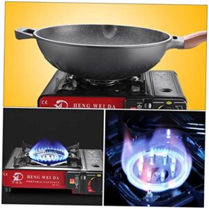 Yardwe 1pc Portable Gas Stove Mini Grill Outdoor Stove Grill Burners Butane Gas Burner Emergency Stove Kit Propane Stove for Camping Outdoor Gas Cooker Camping Cooker Barbecue Stove Suite