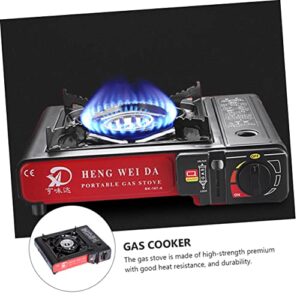 Yardwe 1pc Portable Gas Stove Mini Grill Outdoor Stove Grill Burners Butane Gas Burner Emergency Stove Kit Propane Stove for Camping Outdoor Gas Cooker Camping Cooker Barbecue Stove Suite