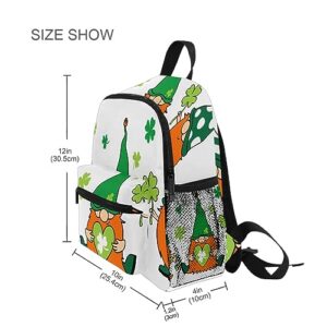 ODAWA St Patricks Day Irish Gnomes Backpack for Kids School Backpack for Girls