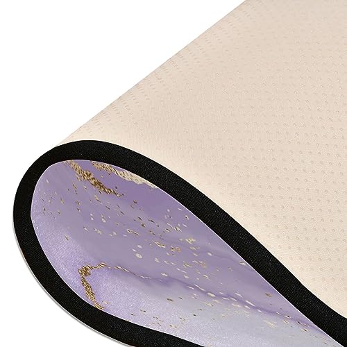 Kigai Purple Marble Ripple Runner Rug - 24"x72" Ultra Soft Non-Slip Floor Mat Washable Area Rugs for Kitchen Bathroom Entry Home Decor