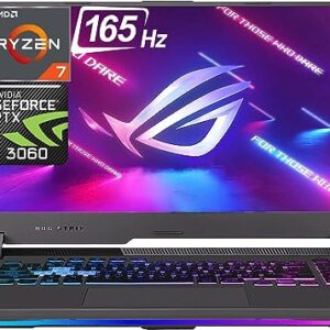 ASUS 2023 Newest ROG Strix G15 Gaming Laptop, 15.6" 2K 165Hz IPS Display, AMD Ryzen 7 6800H, NVIDIA GeForce RTX 3060, 32GB DDR5 RAM, 2TB SSD, Wi-Fi 6E, Bluetooth, Backlit Keyboard, Windows 11 Home