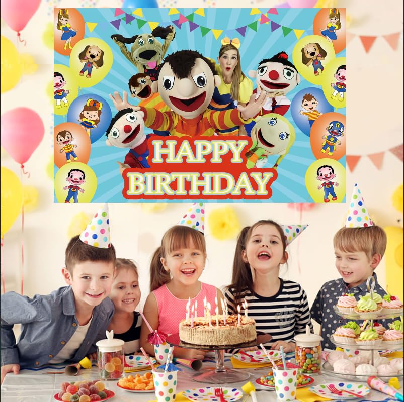 Beto y Bely Birthday Party Supplies,5x3 ft Beto y Bely Cartoon Happy Birthday Baby Shower Banner.Suitable for boys'girl Birthday Party Decoration.