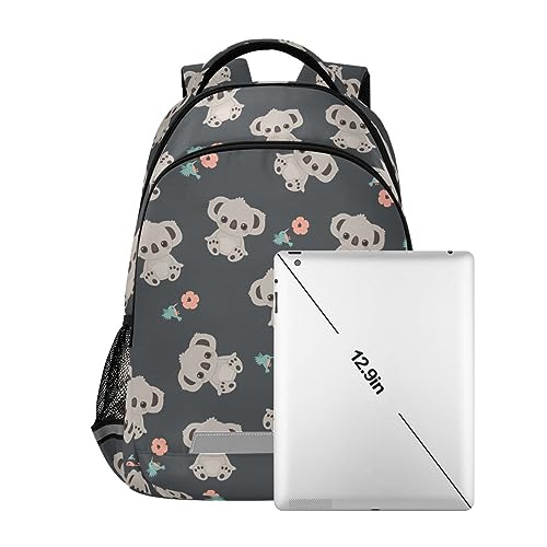 JHKKU Koala Animal Backpack for Girls Boys School Bags Teen Personalized Bookbag, Lightweight Laptop Bag Travel Backpacks