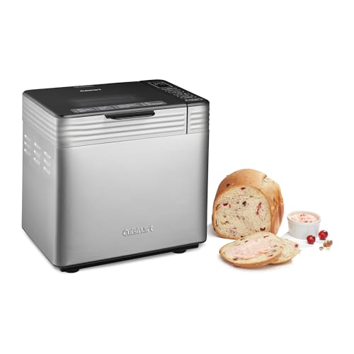 Cuisinart CBK-210,16 Menu Programs 2 Pound Capacity Bread Maker Bundle with Baking Classics Book, Bamboo Cutting Board, and Bread Knife (4 Items)