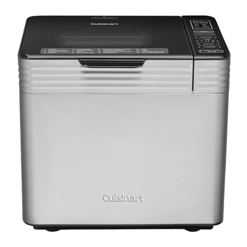 Cuisinart CBK-210,16 Menu Programs 2 Pound Capacity Bread Maker Bundle with Baking Classics Book, Bamboo Cutting Board, and Bread Knife (4 Items)