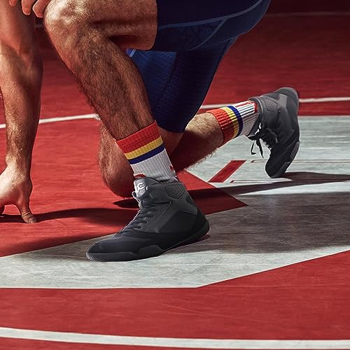 ZVC Wrestling Shoes Men Boxing Shoes for Fighting Shoes Powerlifting Bodybuilding Boots Footwear Black