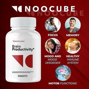 (Official) Noocube Brain Pills - New Noocubes Premium Brain Productivity Supplement Tablets - Nocube Overall Best Alternative Supplemen (60 Capsules)