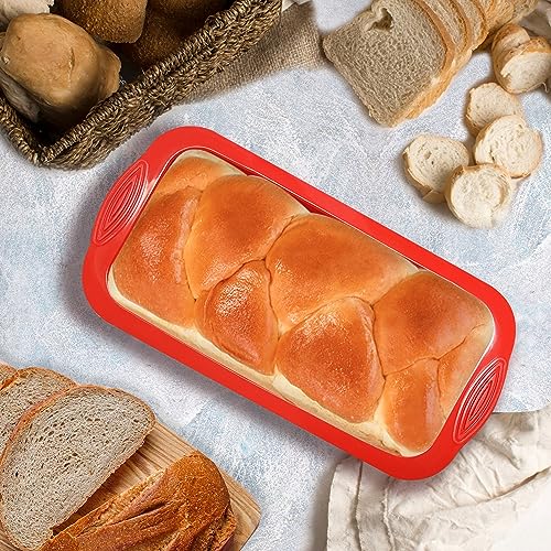 UOUYOO 3 Pack Bread pan loaf pan silicone molds for baking silicone bread loaf pan for Homemade Cakes, Breads, Meatloaf and quiche omelets