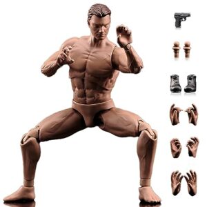 antsir 6 inch male action figure body - complex flexible pvc material, 17 articulated joints, ideal for cosplay and collectibles