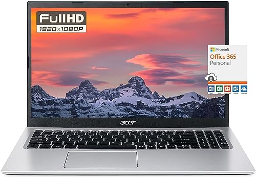 Acer Aspire Slim Laptop, 20GB RAM 1TB SSD, 15.6'' FHD Display, Intel Celeron N Series Processor, RJ-45, HDMI, Webcam, USB A&C, WiFi, Long Battery Life, Windows 11, 1-Year Microsoft 365, Mousepad