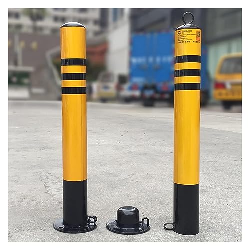 BYZOMU Removable Car Parking Space Lock Bollard High 750mm Parking Bollard with Padlock & Screw Parking Barrier Post Easy Installation