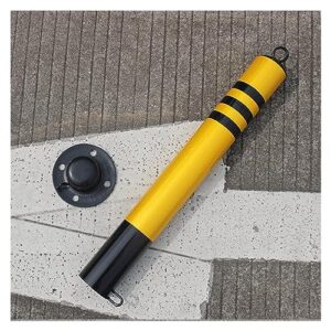 BYZOMU Removable Car Parking Space Lock Bollard High 750mm Parking Bollard with Padlock & Screw Parking Barrier Post Easy Installation