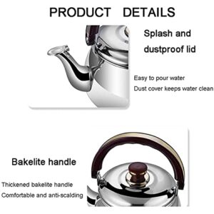 XENITE Classic Kettle Stove Top Whistling Kettle Whistling Kettle Large Capacity Anti-Scalding Handle Thick Stainless Steel Suitable for Various Stoves Camping Kettle Teapots