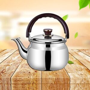 XENITE Tea Kettle Teapot Stainless Steel Boiling Water Tea Kettle Thicken Large Capacity Whistling Tea Pot Beep Reminder Teapot Suitable for Induction Cooker Tea Kettle Teapots (Size : 1.8L)