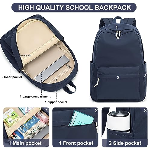 Bluboon School Backpack for Teen Girls Bookbags Elementary High School Corduroy Laptop Bags Women Travel Daypacks