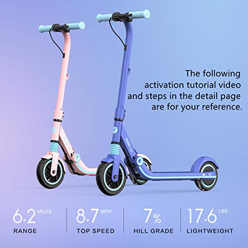 Segway Ninebot ZING E8 Kids Electric Kick Scooter, Blue & 80Six Dual Certified Kids Bike, Scooter, and Skateboard Helmet, Grey Matte, Small/Medium - Ages 8+