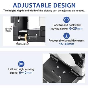 Mortising Jig 2 in 1 Invisible Fastener Slotting Bracket Mortise and Tenon Jig for Router Woodworking Slotting Locator Wood Router Base for Woodworking Furniture Splicing