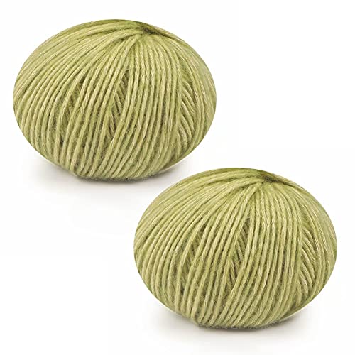 50g x 2 Balls Cotton Acrylic Yarn for Knitting & Crocheting, Soft Medium Thick Skeins Cotton Yarn for Knitting Clothes Hats Sweaters Dolls