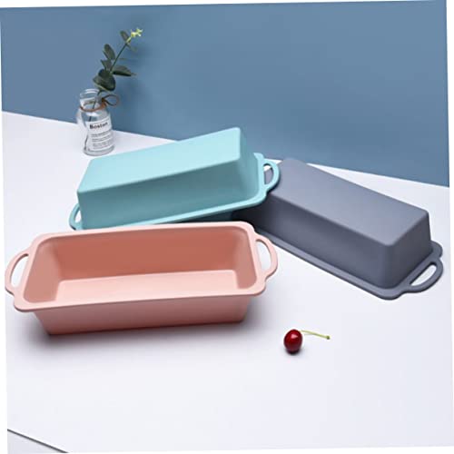 RORPOIR 1pc Cake Mold Square Cupcake Pans Pizza Tray Silicone Muffin Pan Rectangular Toast Pan Toast Baking Rectangular Bread Baking Tools Home Bakeware DIY Bread Mold Silica Gel Self Made