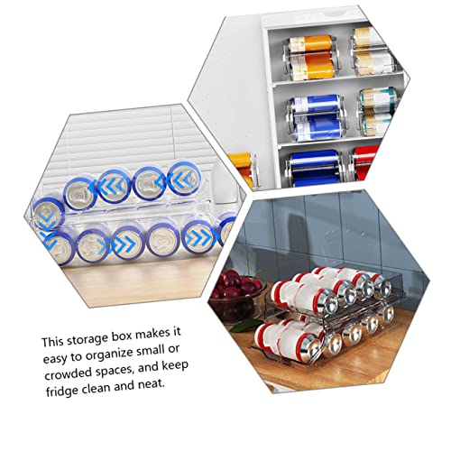 HEMOTON Water Storage double storage beer dispenser drink dispenser drinks can fridge organizer can holder for refrigerator Cans soda dispenser Kitchen Cabinets