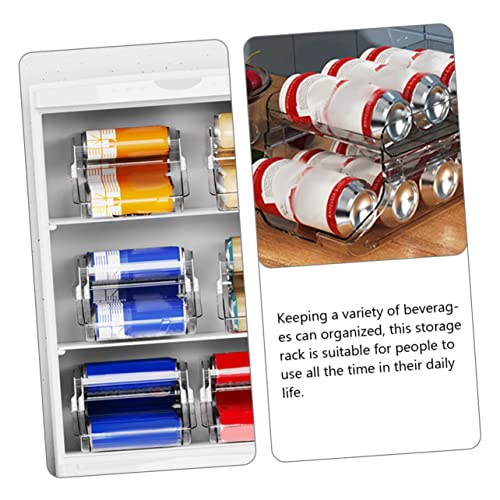 HEMOTON Water Storage double storage beer dispenser drink dispenser drinks can fridge organizer can holder for refrigerator Cans soda dispenser Kitchen Cabinets