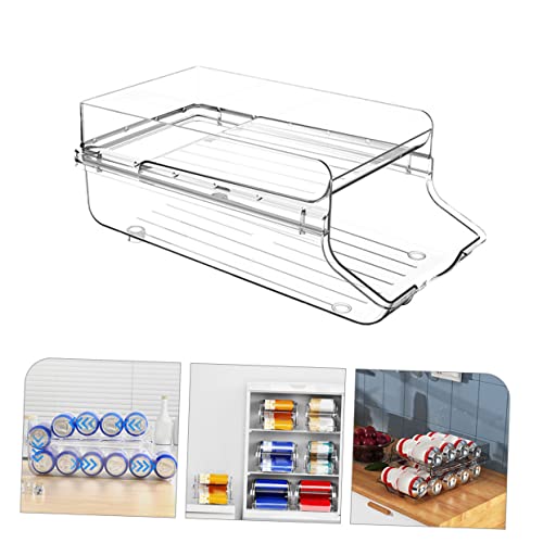 HEMOTON Water Storage double storage beer dispenser drink dispenser drinks can fridge organizer can holder for refrigerator Cans soda dispenser Kitchen Cabinets