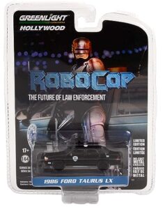 greenlight 1:64 hollywood series 34 - robocop (1987) - 1986 taurus lx - detroit metro west police 44940-d [shipping from canada]