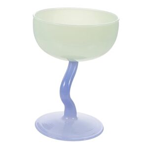 NOLITOY 2pcs Trifle Dish Bowls Home Cereal Glass Frodge Cream Sundae Blue Yogurt Footed Glasses Party Salad Wedding Ice Mousse Mini for Cocktail Parfait Small Glass Ice Cream Cups