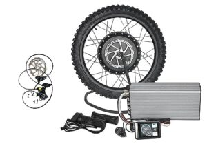 theebikemotor motorcycle mtb rear wheel 72v8000w electric bike ebike kit with tire + 150a sabvoton controller + hydraulic disc brake-19 motorcycle wheel, no battery