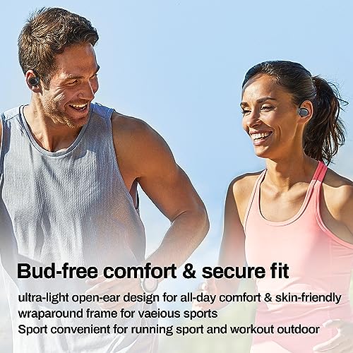 DACOM Open Ear Headphones Bluetooth 5.3, True Wireless Open Ear Earbuds with 16.2mm Dynamic Drivers 45Hrs Playtime Wireless Earbuds Long-Lasting Comfort Sport Earbuds for Running Workout