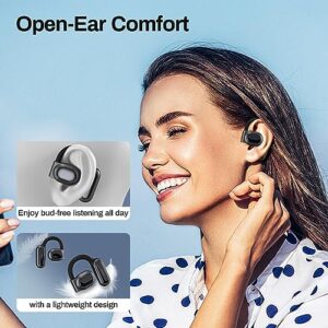 DACOM Open Ear Headphones Bluetooth 5.3, True Wireless Open Ear Earbuds with 16.2mm Dynamic Drivers 45Hrs Playtime Wireless Earbuds Long-Lasting Comfort Sport Earbuds for Running Workout