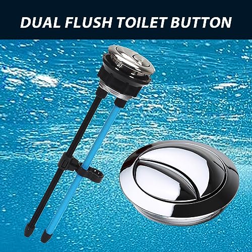 Toilet Push Button - 38mm Thread Diameter Dual Flush Water Tank Button - Adjustable Toilet Parts - Top Plunger for Compatible with most Brands Toilets