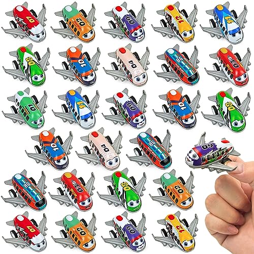 Vileafy 27Pcs Mini Pull Back Airplanes Set Party Favors for Kids Aged 4-8 Years Old, Birthday Return Gifts, Goodie Bag Stuffers, Potty Prizes, Pinata Fillers