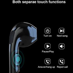 Wireless Headphones, Noise Canceling Bluetooth Headphones V5.3 Stereo IPX7 Waterproof in-Ear Sports with Mini Charging Case and Built-in Microphone E