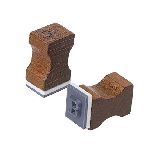 Ankexin Retro Uppercase Letter Stamps Set of 10 with Wooden Storage Box DIY for Postcard Greeting Card Making