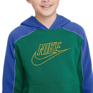 Nike Big Kids Boys' Amplify Sportswear Pullover Hoodie (Malachite/Game Royal, X-Large, XL)