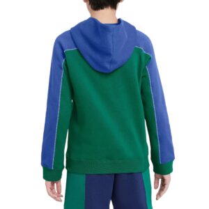 Nike Big Kids Boys' Amplify Sportswear Pullover Hoodie (Malachite/Game Royal, X-Large, XL)