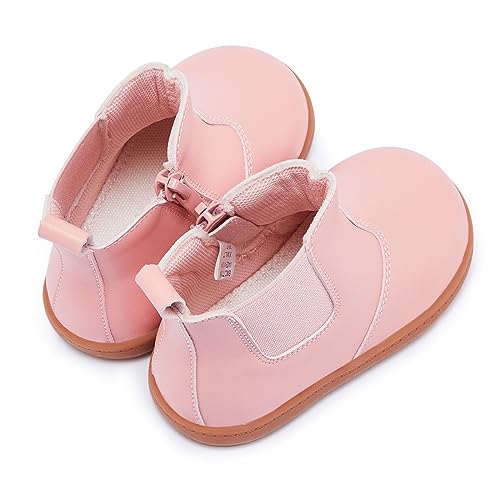 BMCiTYBM Baby Girls Boys Boots High Top First Walking Shoes Pink Size 6-12 Months Infant