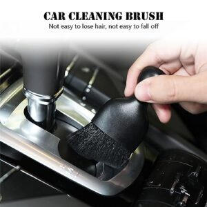 NGHEY 2 PCS Car Detailing Brush, Soft Bristles Detailing Brush Dusting Tool, Auto Interior Soft Hair Removal Brush, Fit for Automotive Dashboard, Air Conditioner Vents, Leather, Computer (Black #113)