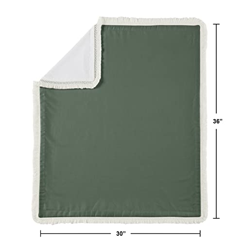 Sweet Jojo Designs Dark Green Boho Boy Girl Gender Neutral Soft Baby Blanket Receiving Security Stroller Swaddle Toddler Newborn Infant Kids Minky Modern Bohemian Farmhouse Southwest Chic Diamond Tuft