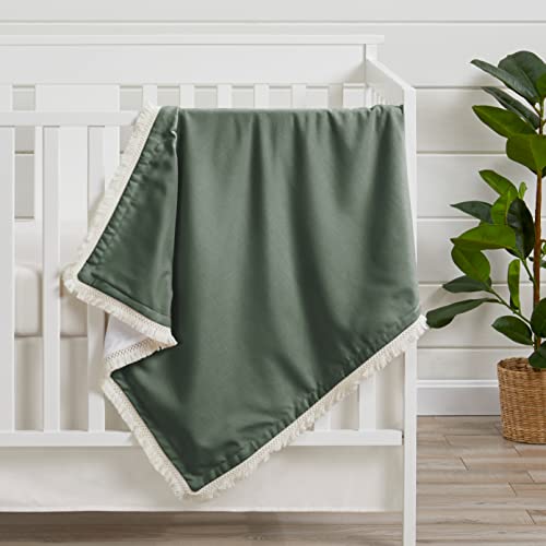 Sweet Jojo Designs Dark Green Boho Boy Girl Gender Neutral Soft Baby Blanket Receiving Security Stroller Swaddle Toddler Newborn Infant Kids Minky Modern Bohemian Farmhouse Southwest Chic Diamond Tuft