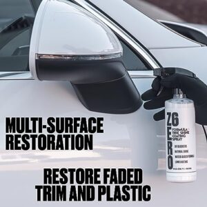 Zero Six - Sio2 Ceramic Tire Shine Coating Spray W Applicator- Long Lasting UV Protection-No Sling | Restores Rubber, Plastic, & Vinyl | Water-Based. Natural Shine